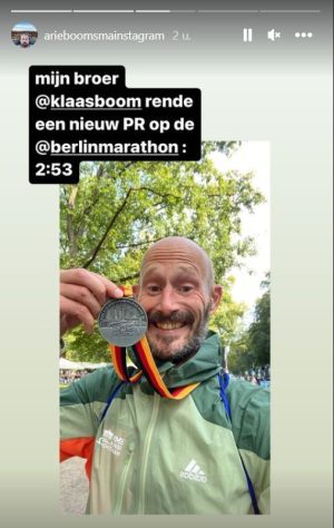 Arie Boomsma trots op marathonrecord afgekickte broer Klaas - LINDA.nl